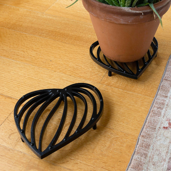 Cast Iron Leaf Trivets (Set of 2) | Maclin Studio
