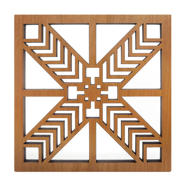 Frank Lloyd Wright Robie Sconce Wood Trivet | Maclin Studio