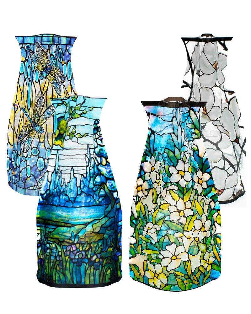 Modgy Louis C. Tiffany Expandable Vases Set of Four | Maclin Studio