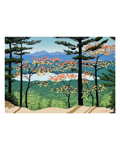 Laura Wilder Mountain View Limited Edition Matted Block Print | Maclin ...