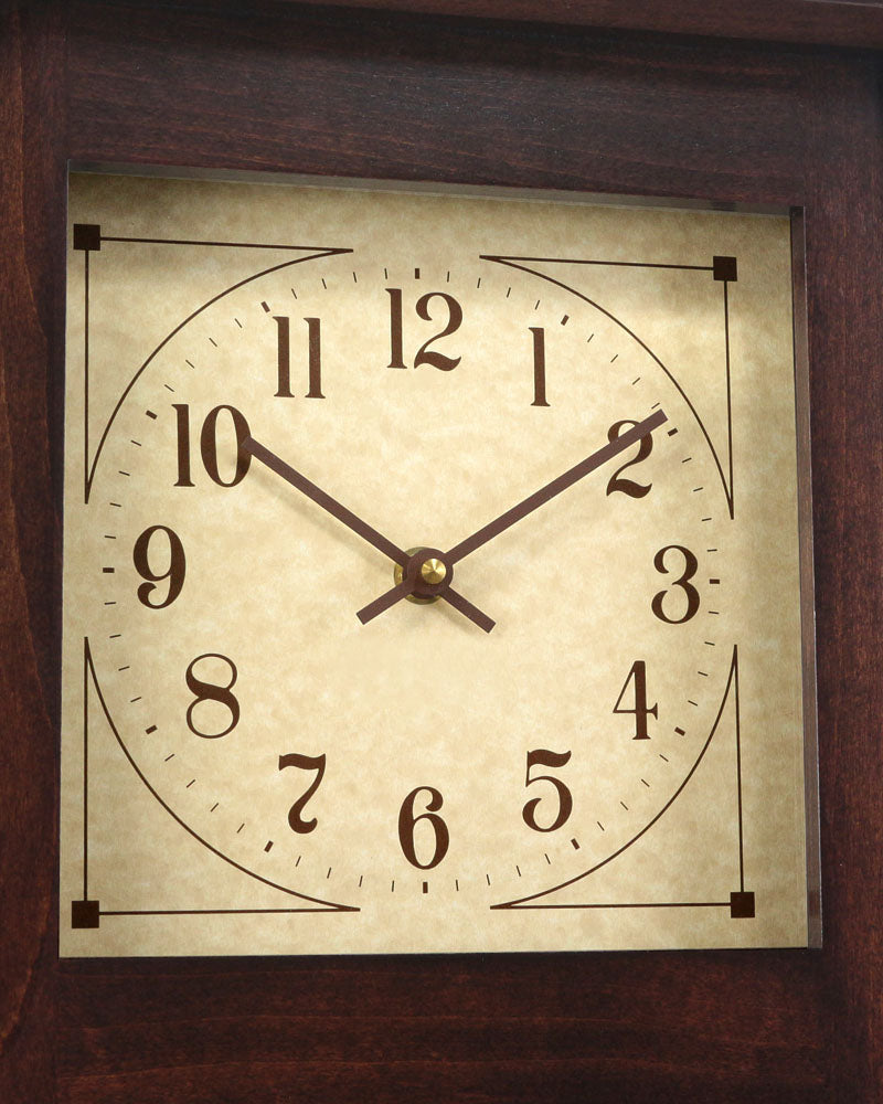 Amish McCoy Craftsman Mantel Clock - Brown Maple | Maclin Studio