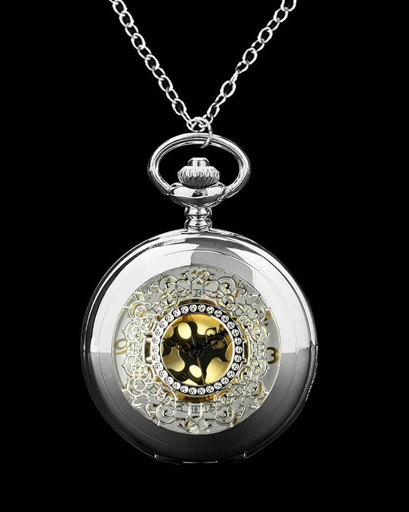 Vintage Style Pocket Watch Pendant Necklace | Maclin Studio